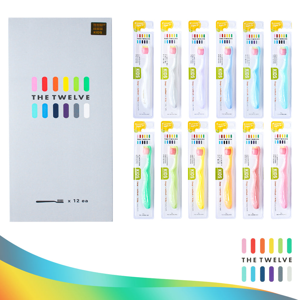 The Twelve Kids Toothbrush in Pastel Color 12 pcs (Ages 3+) – Babyzone ...