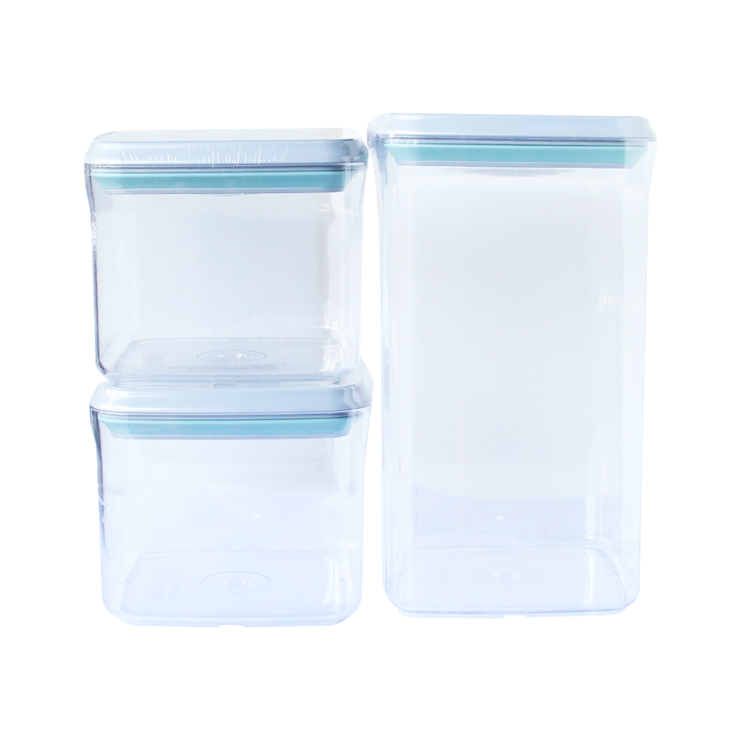 Ankou Airtight 3 Piece Multipurpose Airtight Food Storage Container Sq ...